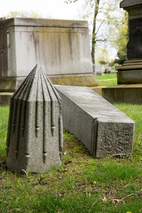 Broken gravestones stock image. Image of stone, memorial - 93766961