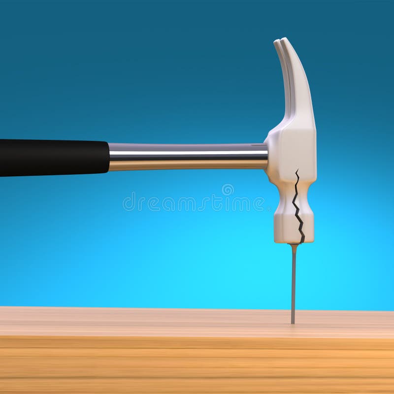 Hammer and Nail stock image. Image of bang, manufacture - 36177