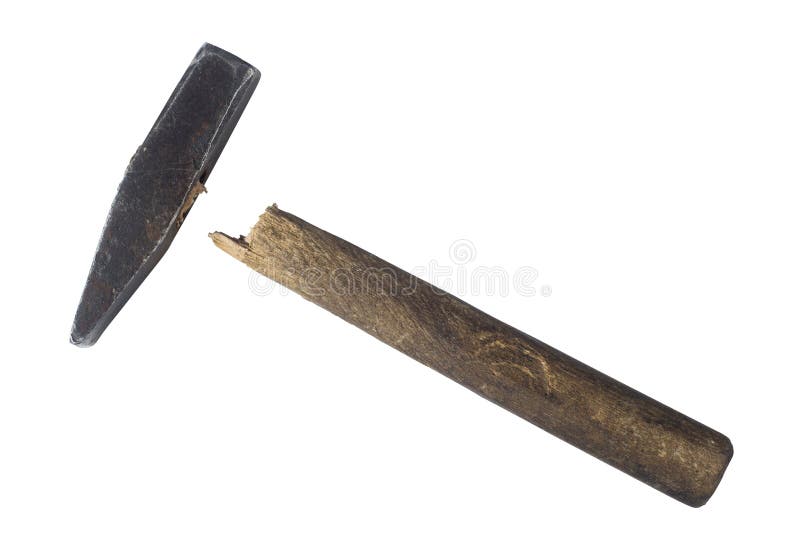 Broken hammer stock image. Image of tool, isolated, idea - 67105465