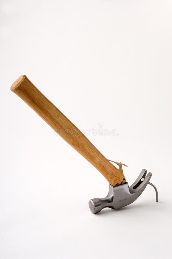 Broken Hammer and Nail stock photo. Image of construction - 4142634