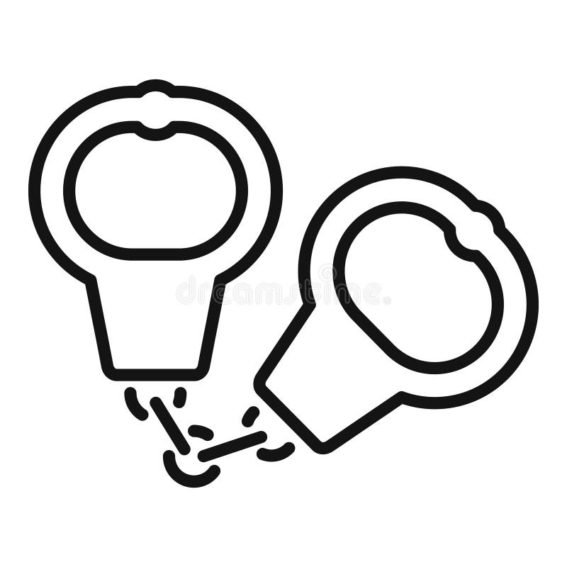 Broken Handcuffs Symbolizing Freedom and Justice Stock Illustration ...