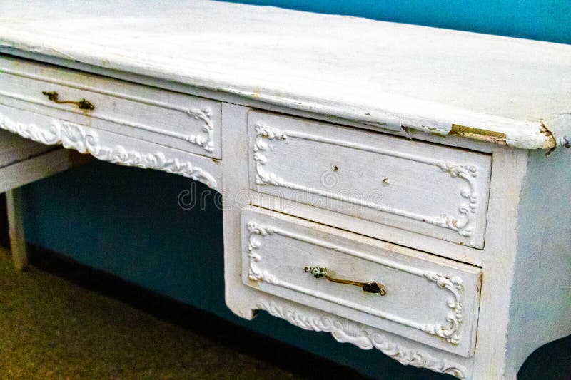 Broken Handle on Old Side Table Chest of Drawers Mexico Stock Photo ...