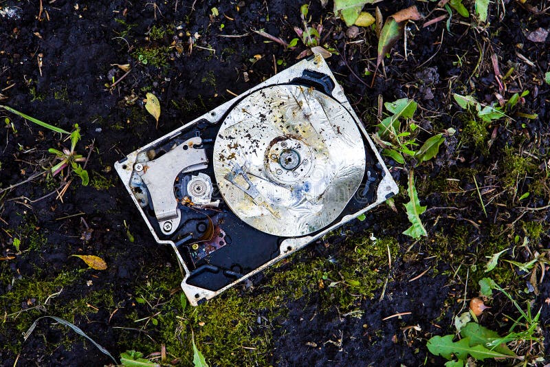 Broken Hard Disk stock photo. Image of hard, data, crushed - 168524658