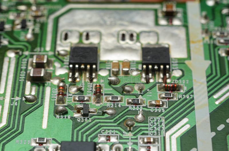 Broken Hard Drive Inside Electronics Closeup Stock Image - Image of ...