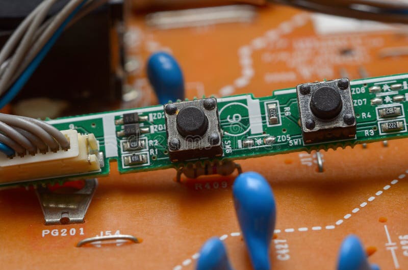 Broken Hard Drive Inside Electronics Closeup Stock Image - Image of ...