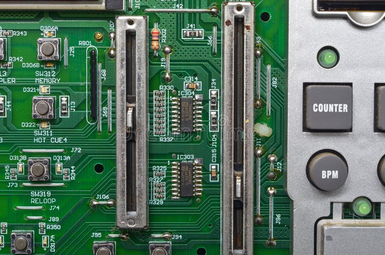 Broken Hard Drive Inside Electronics Closeup Stock Photo - Image of ...