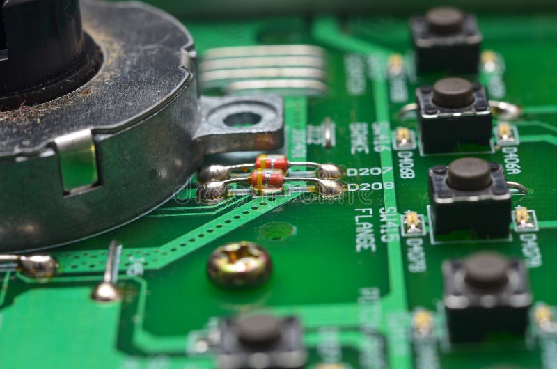 Broken Hard Drive Inside Electronics Closeup Stock Image - Image of ...