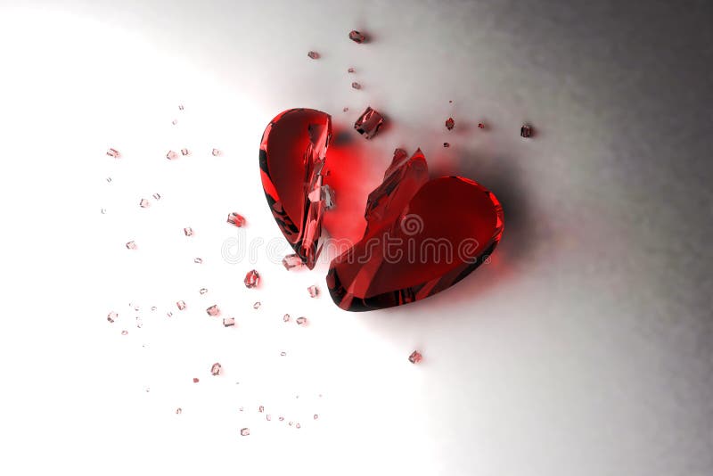Broken and bleeding heart stock image. Image of bewail - 16553881