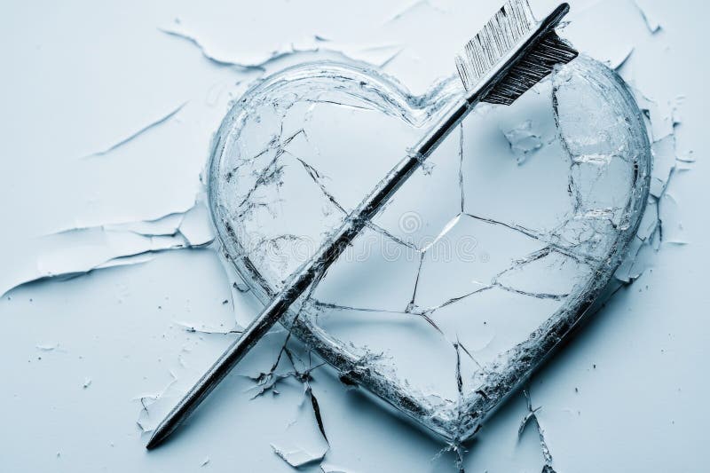 A Broken Heart with an Arrow Stuck in it, Symbolizing Heartbreak and ...