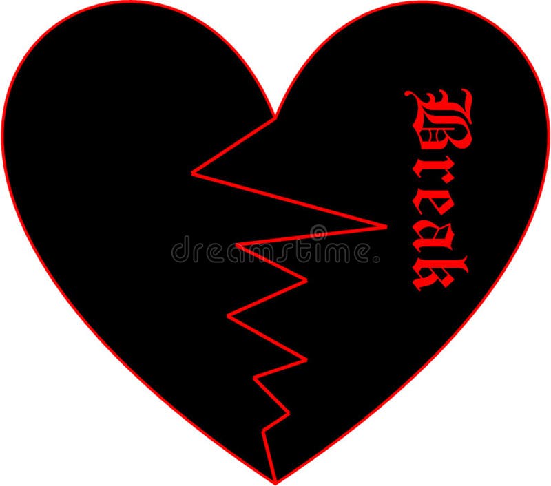 Broken Heart stock illustration. Illustration of clothesline - 96724502