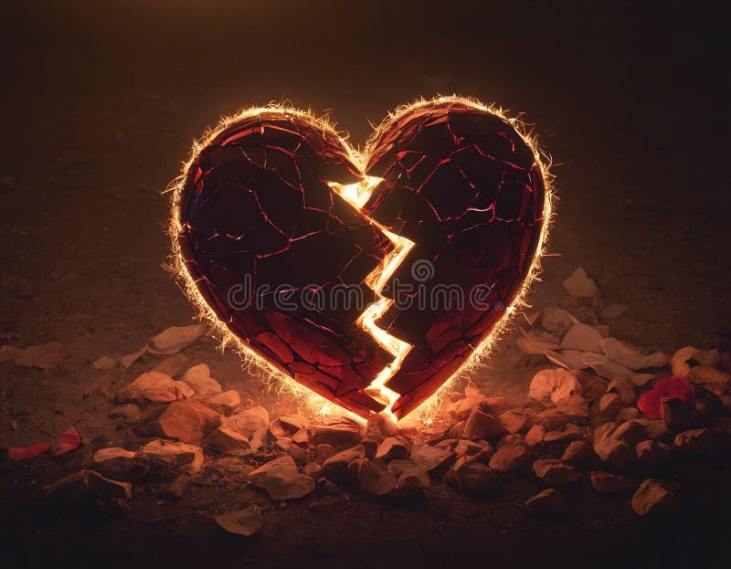Broken Heart, the Concept of Divorce and Separation Stock Image - Image ...