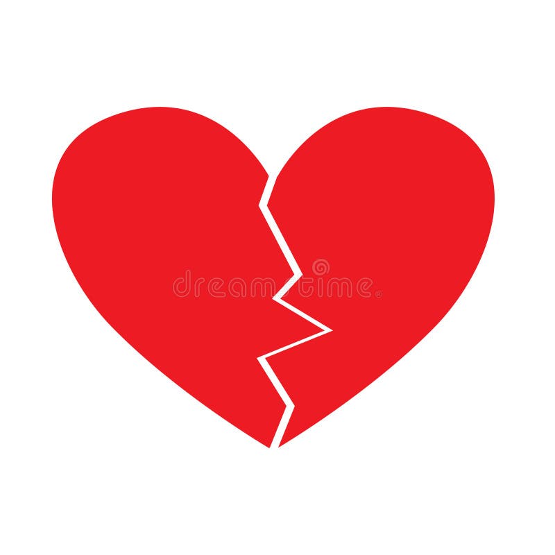 Broken Heart. Design Elements for Valentines Day Stock Illustration ...