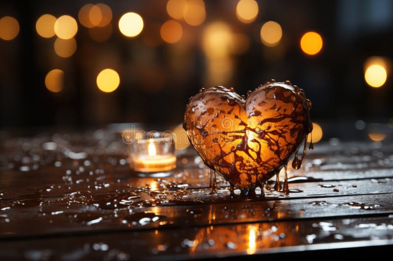 Broken Heart, End of Love Concept. Generative AI Stock Illustration ...