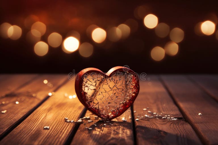 Broken Heart, End of Love Concept. Generative AI Stock Image - Image of ...
