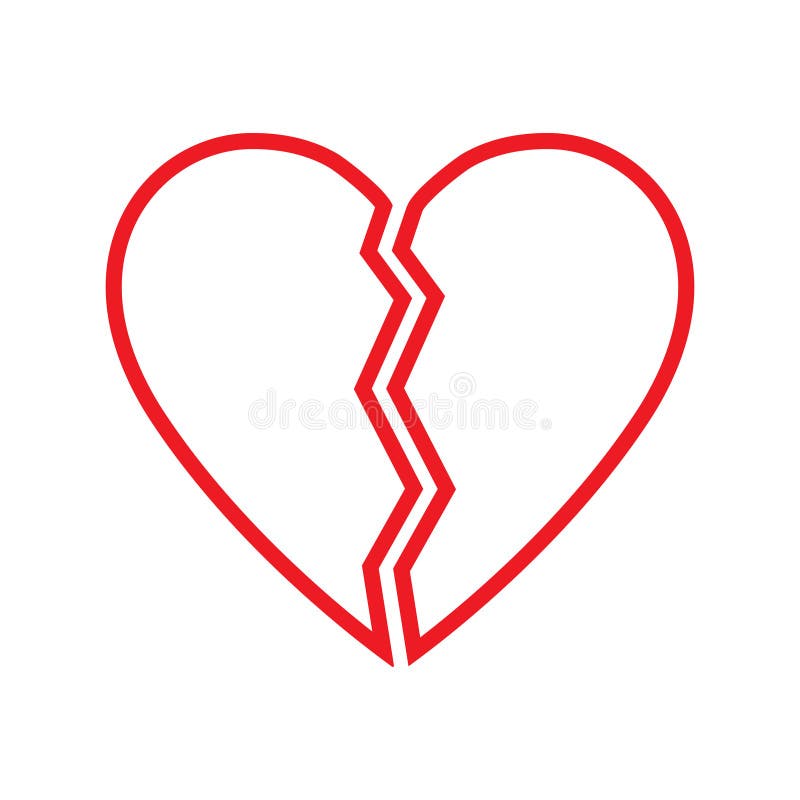 Broken Heart Vector Icon. Set of Red Hearts, Love Icons Vector Set ... Broken Heart Vector Icon. Set of Red Hearts, Love Icons Vector Set ...