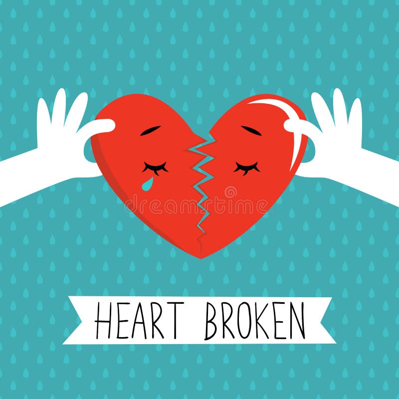 Broken heart stock vector. Illustration of sign, romance - 54339221