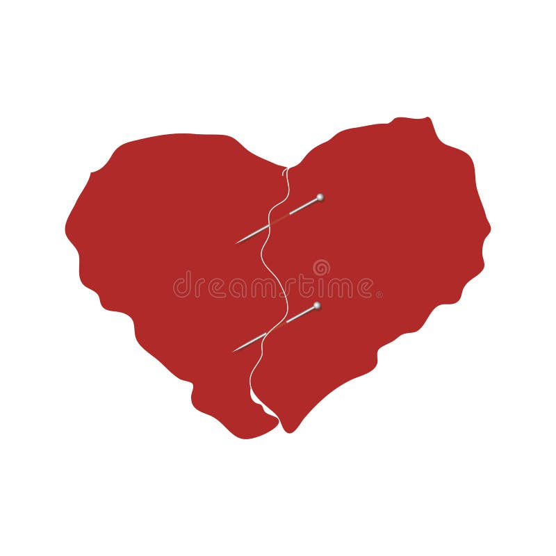Broken heart stock vector. Illustration of heart, emotion - 39294051