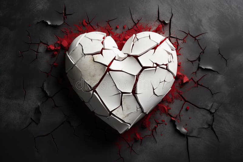 Broken Heart Lovesickness Concept AI Generated Stock Illustration ...
