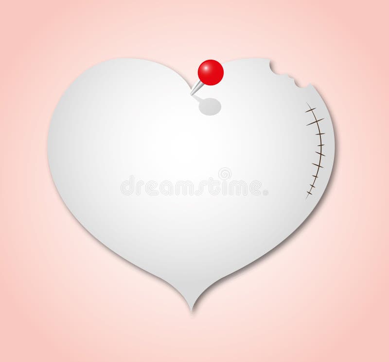 Red heart note pad stock illustration. Illustration of binder - 23127589