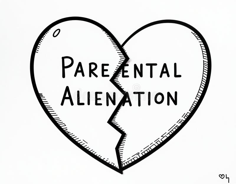 Broken Heart Parental Alienation Stock Illustration - Illustration of ...