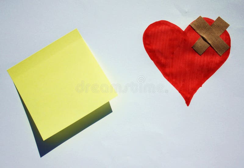 Broken Heart Post Note Stock Photos - Free & Royalty-Free Stock Photos ...