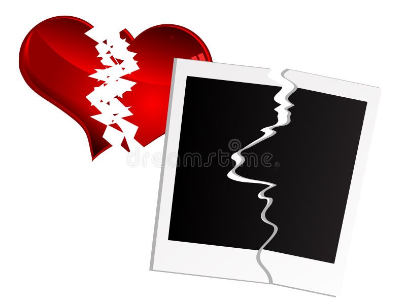 Broken heart stock vector. Illustration of heart, abstraction - 31593623