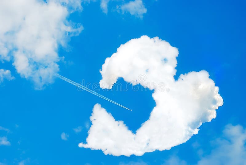Broken heart shaped cloud stock photo. Image of wallpaper - 10608338