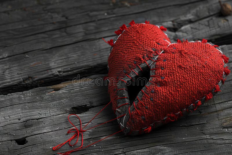 Heart Stitched Together Stock Illustrations – 146 Heart Stitched ...
