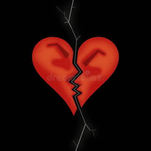 Broken heart stock illustration. Illustration of arguing - 34864899