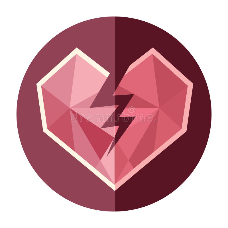 Broken Heart. Vector Illustration Decorative Design Stock Vector ...