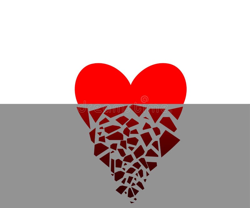 Broken Heart stock vector. Illustration of shattered - 48280399