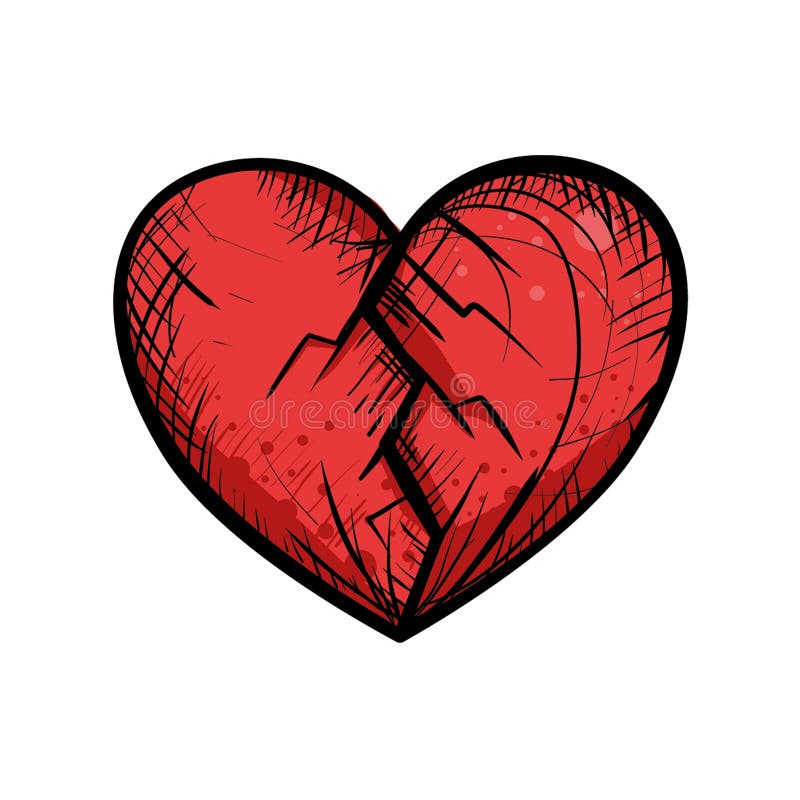 Broken Heart - Vector Illustration Stock Vector - Illustration of ...
