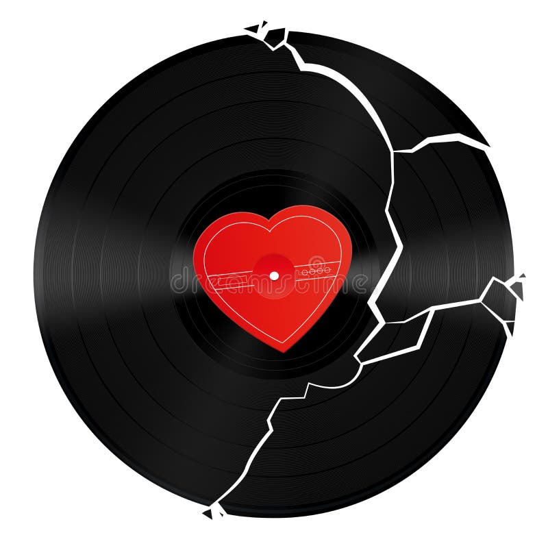 Vinyl record heart stock vector. Illustration of disc - 28792067