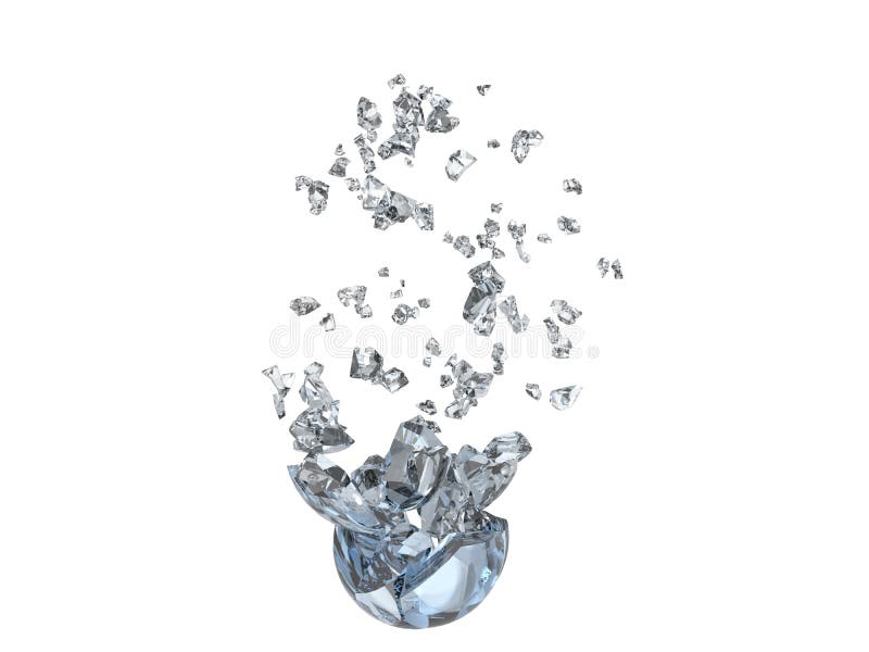 Broken Crystal Ball - Side View Stock Illustration - Illustration of ...