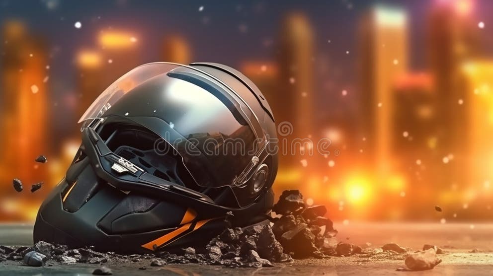 Broken helmet stock illustration. Illustration of protective - 281929356