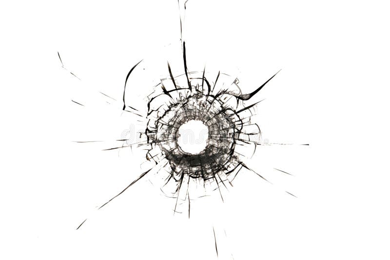 Broken Hole in Glass Transparent Background Stock Illustration ...