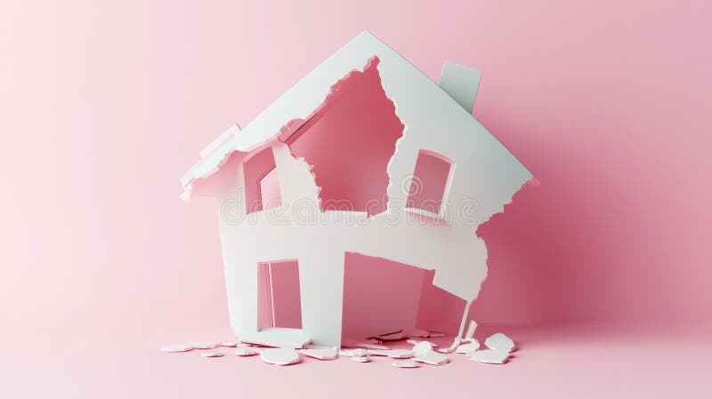 Broken Home Concept for Family Breakup or Renovation Needs Generative ...