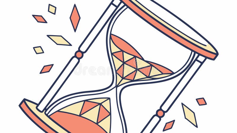 Broken Hourglass with Flowing Sand, Time Urgency Concept, Vector Design Generative AI Stock ...