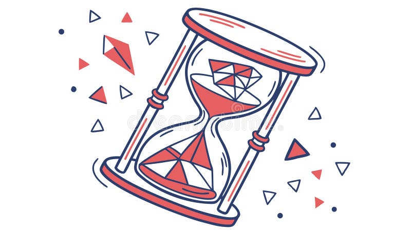 Broken Hourglass for Lost Time or Failure, Vector Design Generative AI ...