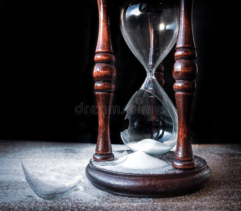 Broken Hourglass Photography Deadline Concept Broken Hourglass Yellow