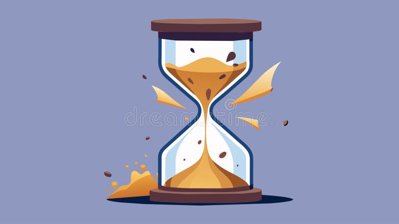 A Broken Hourglass with Sand Spilling Out Symbolizes the Passing of ...