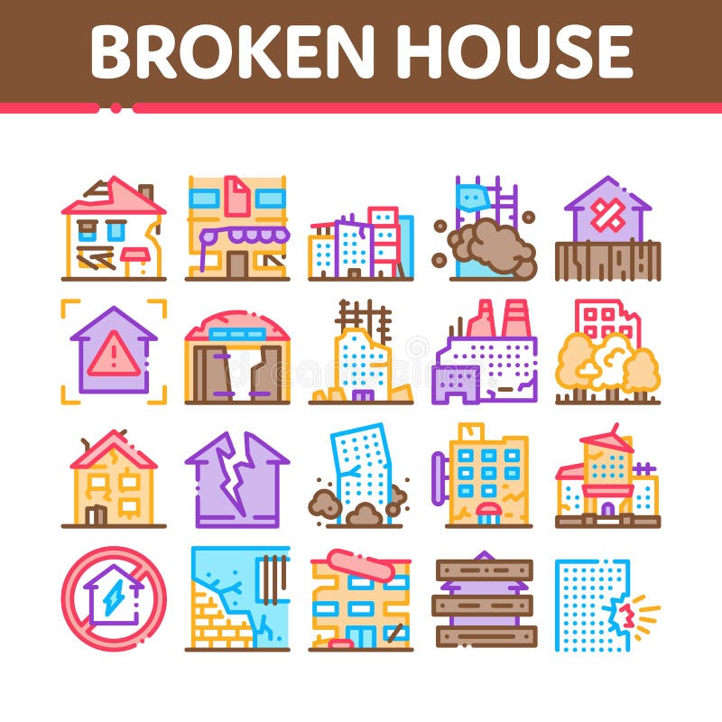 Broken Pictograms Stock Illustrations – 692 Broken Pictograms Stock ...