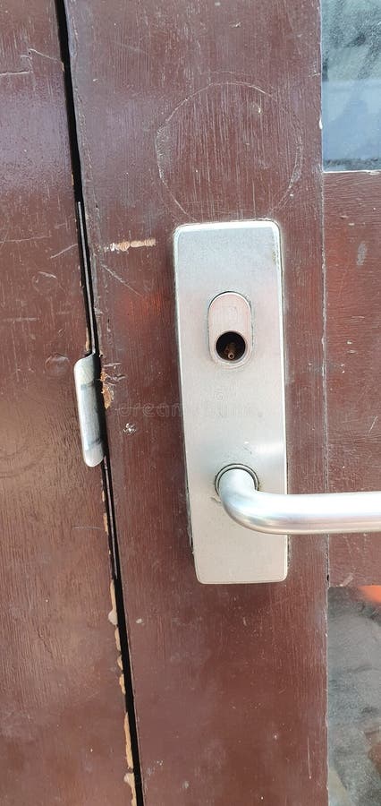 Broken House Key on Handle Door Stock Photo - Image of broken, door ...