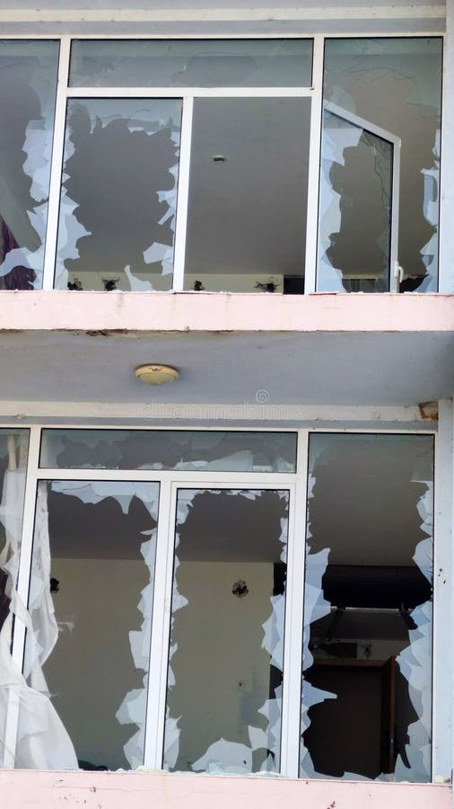 Broken House Windows Close Up Stock Photo - Image of decay, close ...