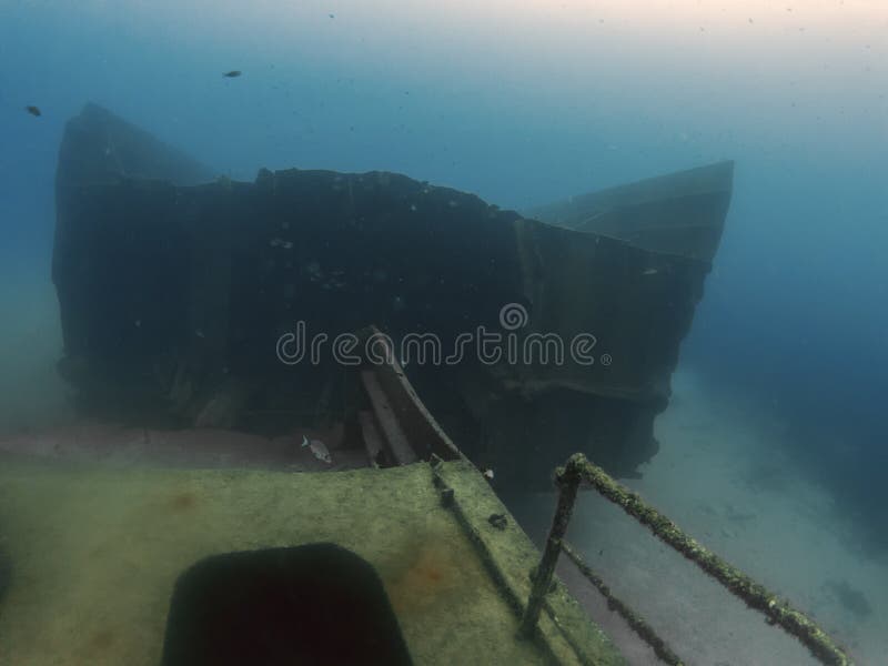 The Wreck of the Um El Faroud in Malta Stock Image - Image of large ...