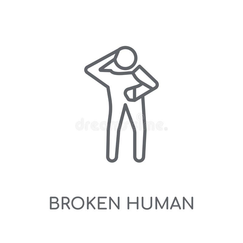 Broken Human Icon. Trendy Broken Human Logo Concept on White Background ...
