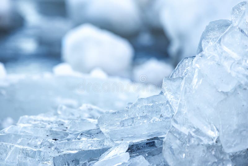 Broken Ice Fragments, Close Up Photo Stock Image - Image of climate ...