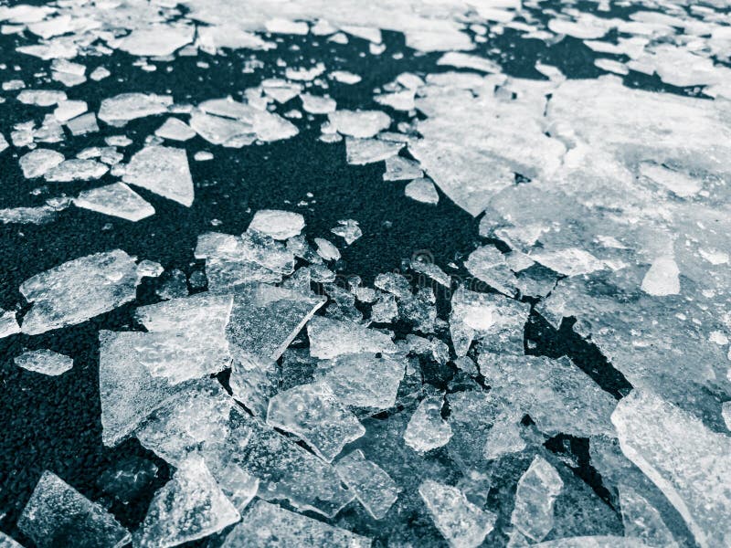 Broken Ice on the Lake As a Background Stock Image - Image of nature ...