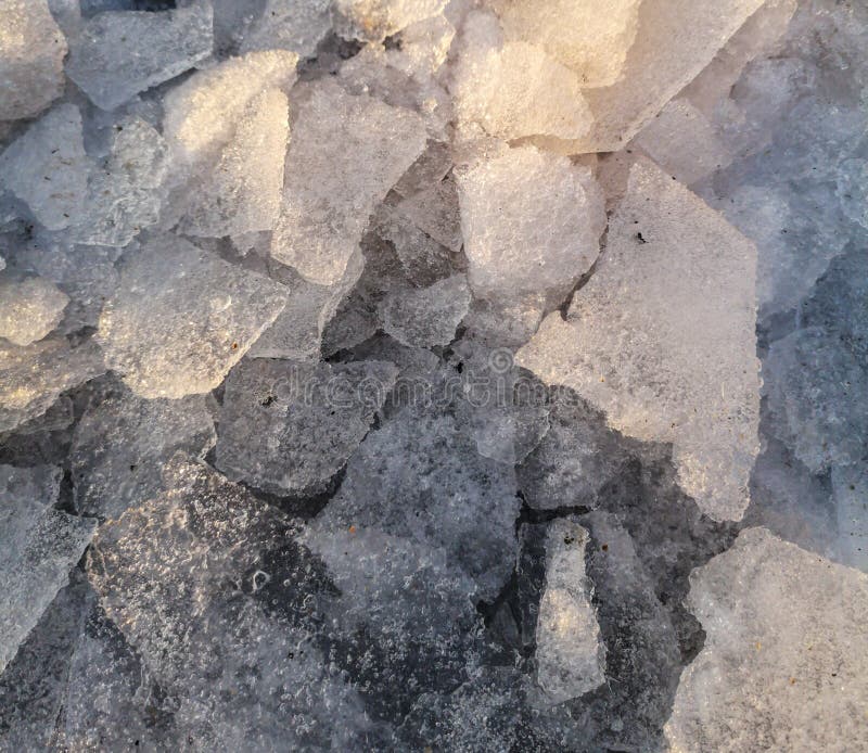 Broken Ice on the Lake As a Background Stock Image - Image of nature ...