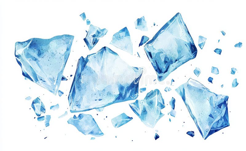 A Broken Ice Layer in a Frozen Expanse, Revealing Complex Patterns ...